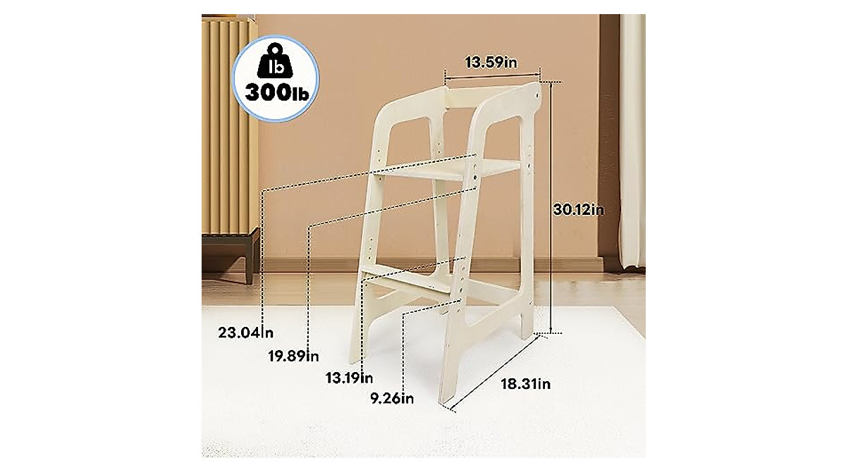 Adjustable Wooden High Chair for Toddlers | Safe & Eco-Friendly