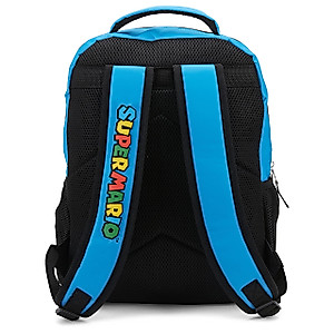 SUPER MARIO Nintendo’s Backpack for Boys & Girls, School Bag with Front and Side Pockets, Durable Gaming Bookbag with Padded Mesh Back and Adjustable Mesh Straps