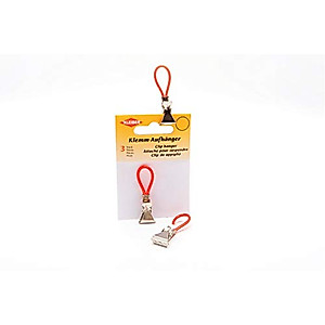 Kleiber 5 x 2 x 1 cm Towel Clip Hanger, Pack of 3, Red