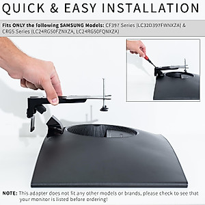 VIVO Quick Attach VESA Adapter Plate Bracket Designed for Samsung CF397 and CRG5 Monitors, 24 and 32 inch Full HD Curved Screens, MOUNT-SG03CF