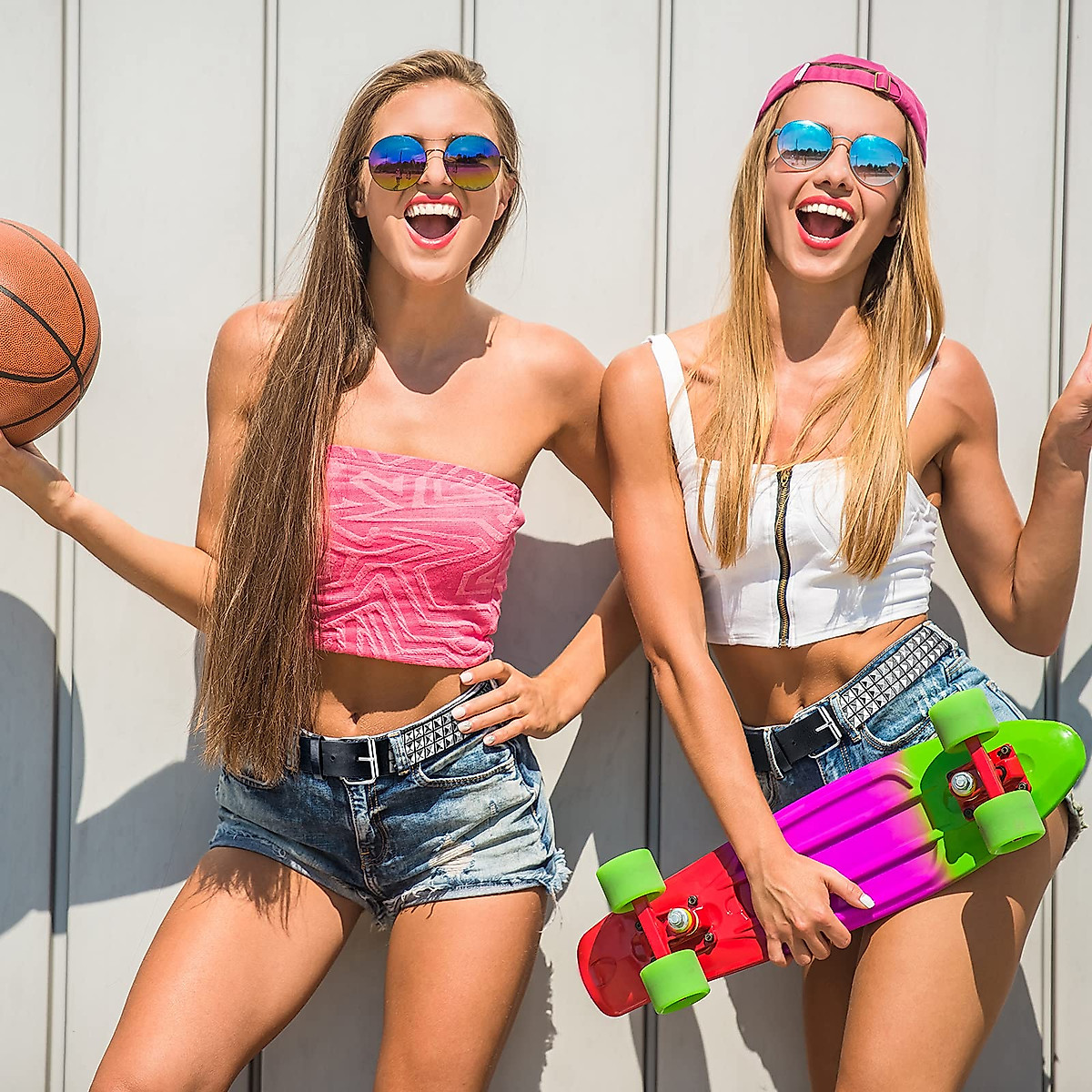 Geyoga Studded Belt Metal Punk Rock Rivet Belt Punk Leather Belt Threads Studded Goth Belt with Pyramid Studs for Women Men(Silver)