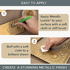 DecoArt Metallic ML04C-28 Lustre Wax, 1-Ounce, Champagne Ice, 1 Fl Oz (Pack of 1)