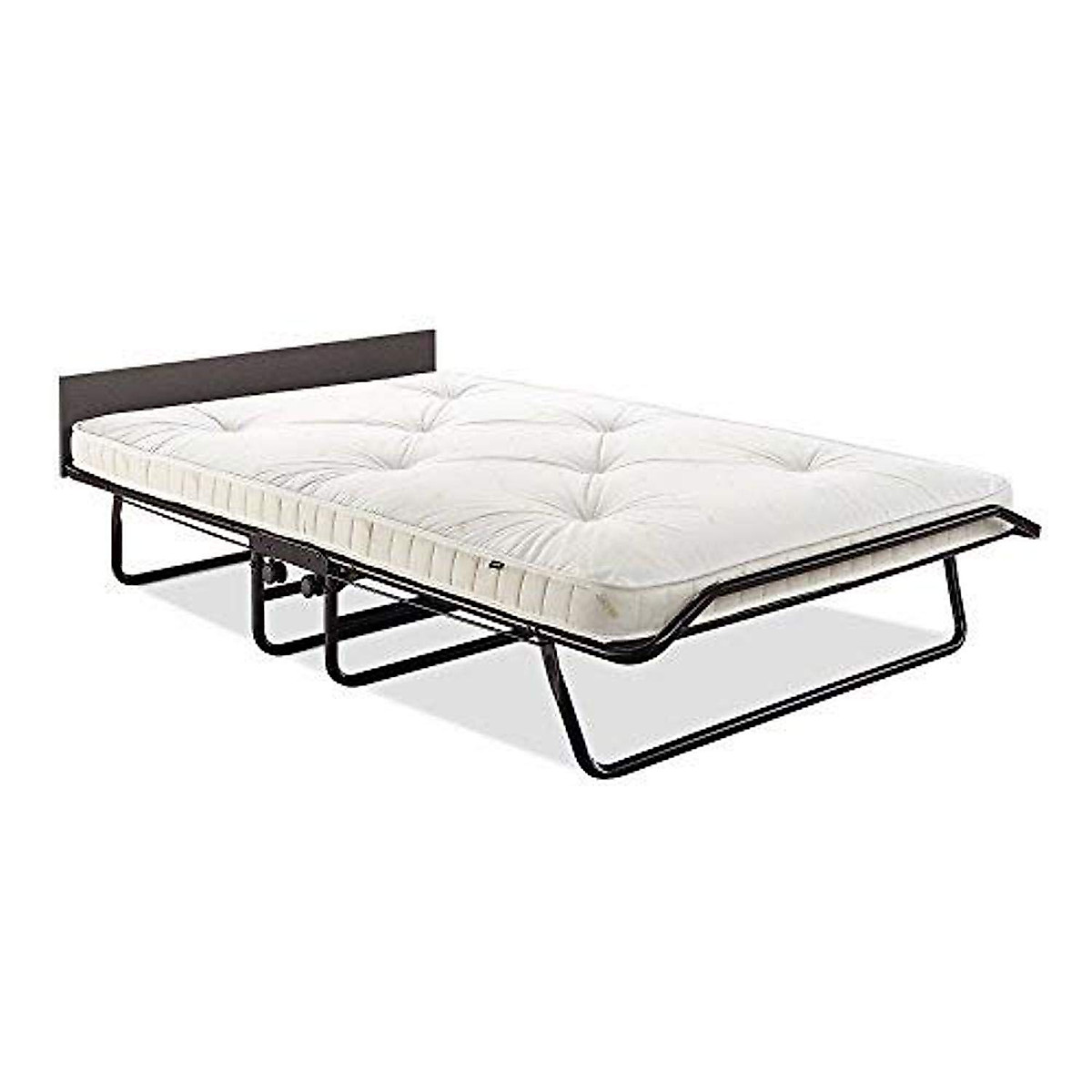 Jay-Be Visitor Folding Guest Bed with Micro e-Pocket Spring Mattress, Oversize, Black/White