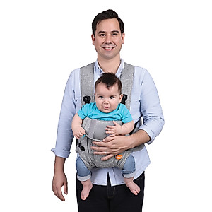 Dreambaby Oxford Adjustable 3-in-1 Position Baby Carrier - Comfortable and Stylish Baby Wrap for Newborns to Toddlers -Suitable for Children 7.5 – 33lbs (Approximately 3-12 Months of Age)