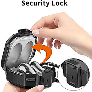 Case for Galaxy Buds 2 Pro/Galaxy Buds 2 / Galaxy Buds Pro/Galaxy Buds Live,Full-Body TPU Rugged Shockproof Cool Hard Protective Case Cover for Galaxy Buds Charging Case for Women Men (Black)