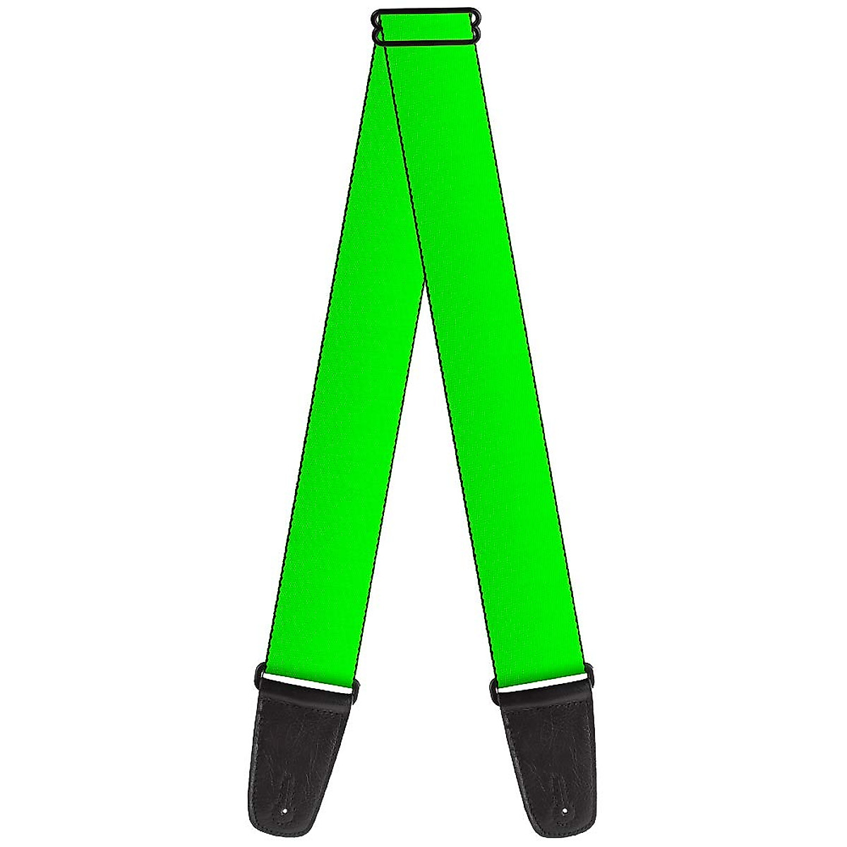 Buckle-Down GS-W31413 Guitar Strap - Neon Green, 2" Wide & 29-54" Length,Multicolor