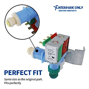 Enterpark IMV-708 W10408179 4389177 (Original Version) for Whirlpool Kitchenaid Kenmore Refrigerator Kitchenaid Refrigerator Water Valve by Robertshaw Replace AP5263471 W10408179VP PS3497634
