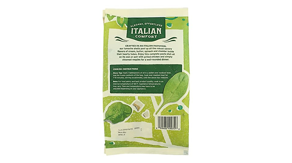 Authentic Whole Foods Lumache alla Fiorentina | Italian Frozen Meal