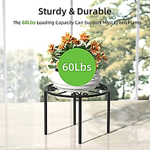 bussdis 1 PCS Plant Stand, Heavy Duty Metal Stand Decorates Plants, Flower Pot Stand against rusting，Round Plant Rack for Room Indoor and Outdoor Courtyard,Gardens.
