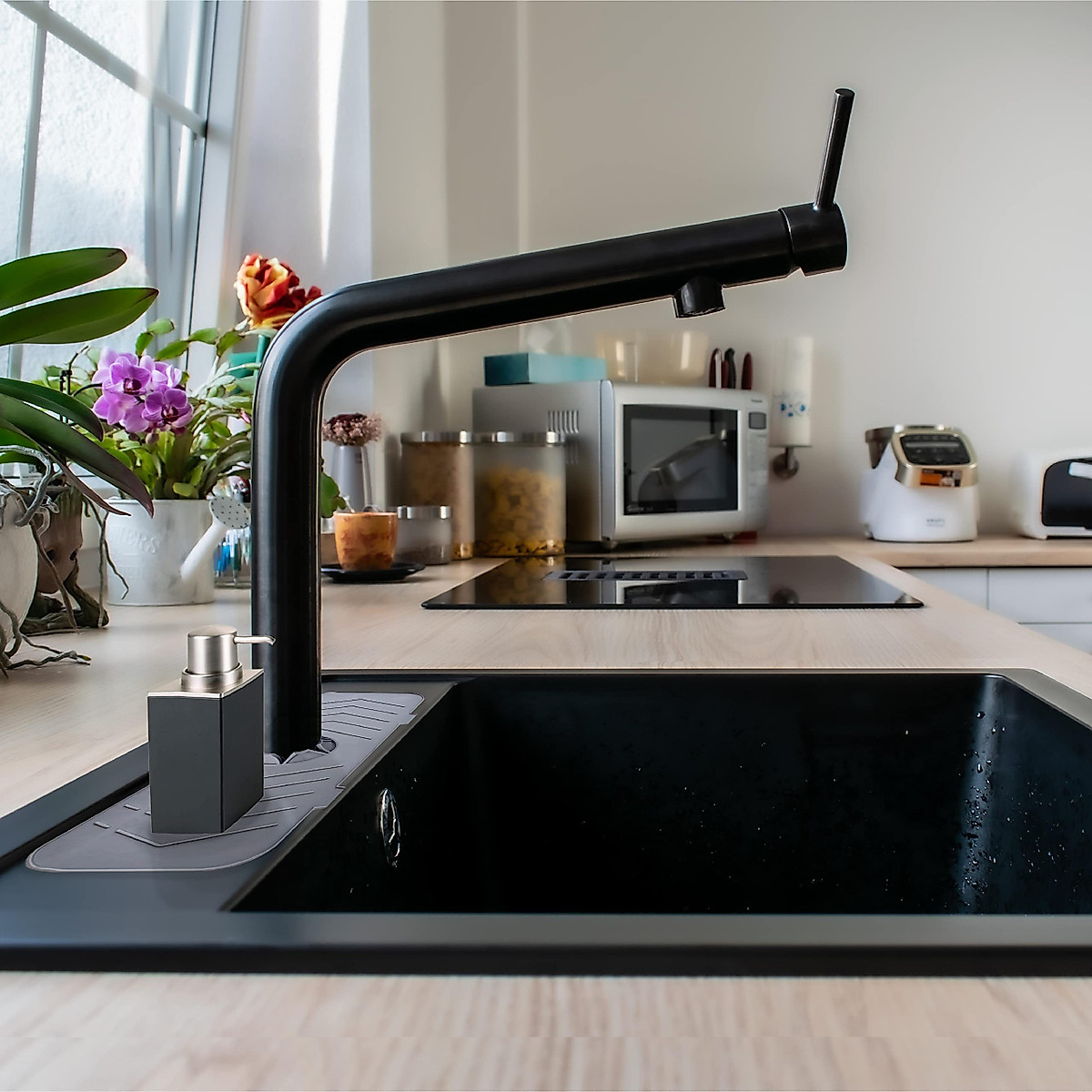 Omilife - Sink Splash Guard, Faucet Splash Guard, Splash Guard for Sink, Kitchen Sink Splash Guard, Silicone Sink Mat (1 PCS)