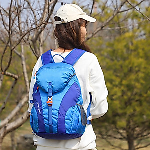 Lightweight Hiking Backpack Water Resistant,25L Daypack Small Backpack for Travel (Blue, 25L)