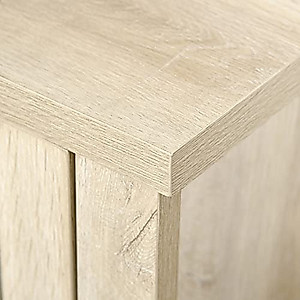 HOMCOM Modern TV Stand, Entertainment Center with Shelves and Cabinets for Flatscreen TVs up to 60" for Bedroom, Living Room, Oak