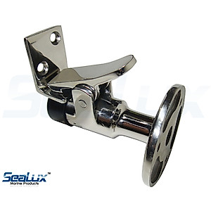 SeaLux 316 Stainless Steel Cushioned Door Stop Holder and Catch (Straight, Length:2.5")
