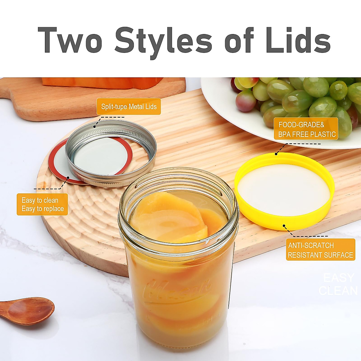 [12 pcs]16 oz Mason Jars,Glass Jars with Lids, Airtight Canning Jars, Wide Mouth Mason Jars. Airtight Container For Jams, Honey, Spices,Pickles, Home Decor,Overnight Oats,Fruit Preserves