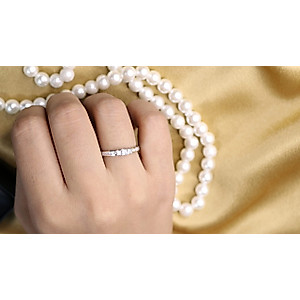 Dazzlingrock Collection 0.60 Carat Princess Cubic Zirconia 3 Stone Minimalist Anniversary Ring for Women in 925 Sterling Silver Size 6.5