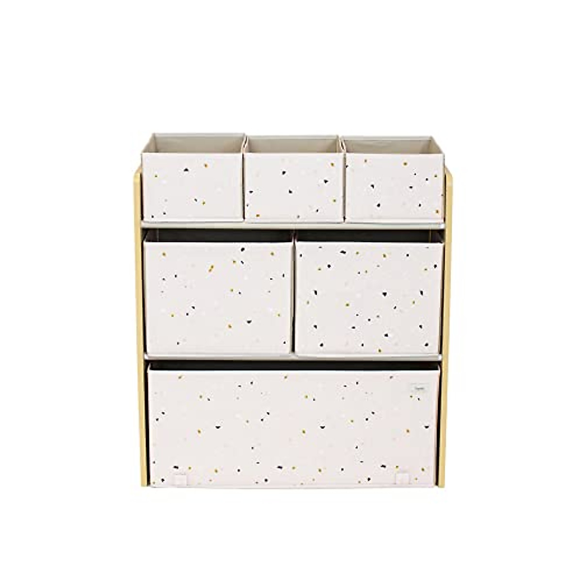 3 Sprouts Multi Bin Toy Organizer - Durable Kids Toy Storage Organizer with Bins - Toy Organizers and Storage Solution - Terrazzo Palest Pink