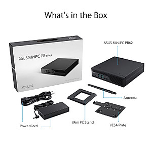 ASUS PB62 Mini PC System with Intel Core i5-11400, DDR4 8GB RAM, M.2 PCIE 256G SSD, WiFi 6, Bluetooth, Hardware TPM, Windows 10 Pro with VESA Mount, EPEAT Gold (PB62-SYS582PXTH)