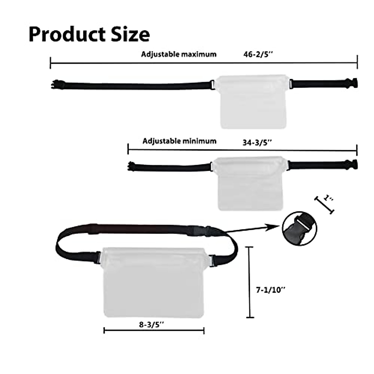 NIUTRIP Waterproof Phone Bags, Universal Cellphone Case, Waterproof Pouch with Waist Strap, Dry Bag with Adjustable Belt and Senstive Screen Touch for Swimming, Kayaking, Boating, Beach, 4 Pack