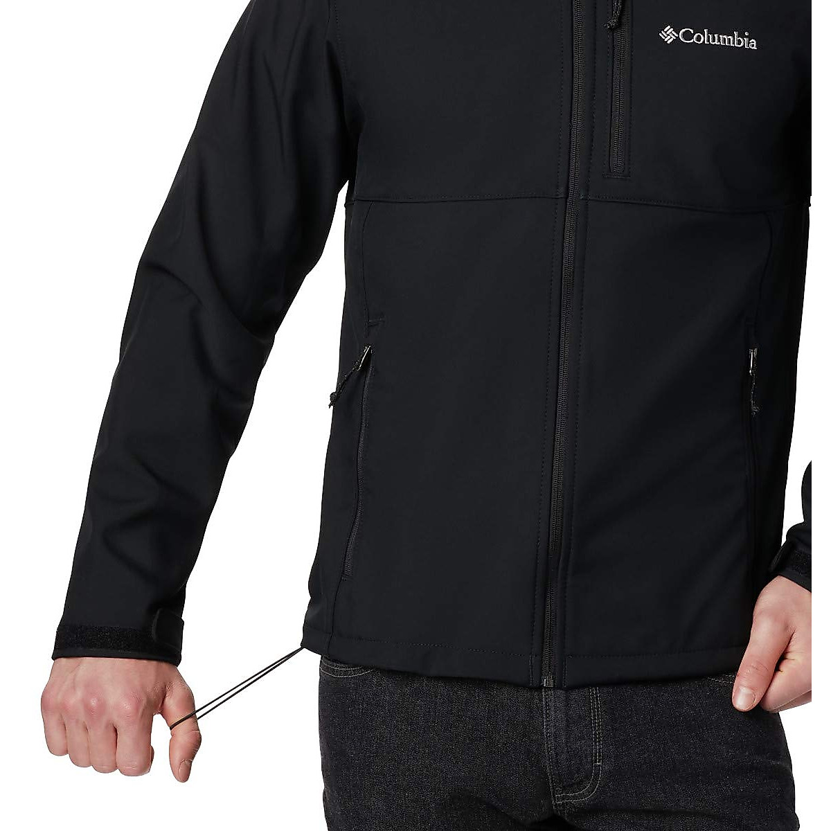 Columbia Men's Ascender Hooded Softshell Jacket, Black, Medium