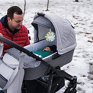 PLIGREAT 2 Pack No Touching Baby Car Seat Sign, No Kissing Baby Stroller Tag with Hanging Straps and Clip, Please Dont Touch Baby Safety Sign for Baby Girl Boy, Green Leaves and Cute Animals Pattern