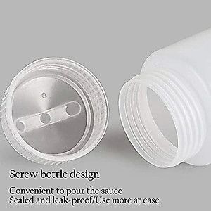 4PCS 16OZ/450ml 3-Hole Plastic Squeeze Condiment Bottles for Sauce Oil Vinegar Ketchup Mustard Salad Dressing Kitchen Accessories Kangkang