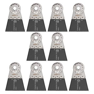 Fein StarLock Plus E-Cut Standard Oscillating Saw Blade - Wide Shape 2-1/2" Width for All Wood, Drywall and Plastics - Fits Most Multitools - 10-Pack - 63502134290