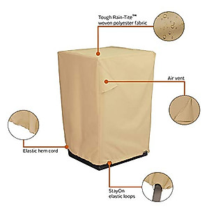 Classic Accessories Terrazzo Water-Resistant 21 Inch Fire Column Cover, Patio Furniture Covers