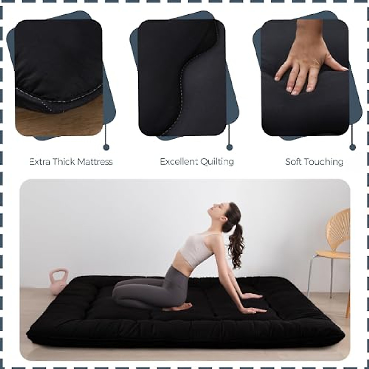 MAXYOYO 6" Extra Thick Japanese Floor Mattress Futon Mattress