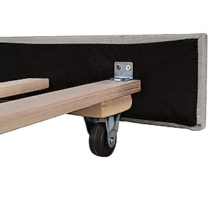 Harper & Bright Designs Full Size Upholstered Daybed with Twin Size Trundle, Upholstered Daybed Sofa Bed Frame for Living Room Bedroom, Beige