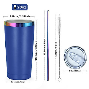 Icesip 20oz Tumbler with Lid And Straw,Stainless Steel Vacuum Insulated Mug,Double Wall Vacuum Insulated Coffee Cups for Cold & Hot Drinks,Insulation Travel Tumblers Cups