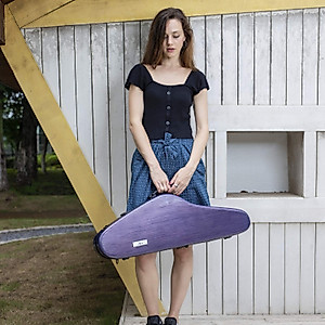 Aileen CSV-F18 Violin Hard Case 4/4 Full Size Luxury with Hygrometer Suspension, Purple