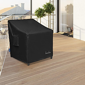 Patio Chair Covers, Large Covers for Lounge Lawn Deep Seat Black, Heavy Duty Oxford Cloth Outdoor Lawn Patio Furniture Covers -30" W x 37" D x 31" H