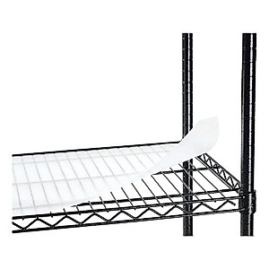 Alera 5-Shelf Wire Shelving Kit with Casters and Shelf Liners, 48w x 18d x 72h, Black Anthracite