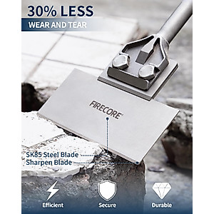 SDS Max Floor Scraper Heavy Duty, Firecore 6 Inch by 12 Inch Thinset Removal Chisel Bits for SDS Max Rotary Hammer Drill Tool, Adhesive Remover Bit for Vinyl Flooring VCT Tile Linoleum Concrete Mortar