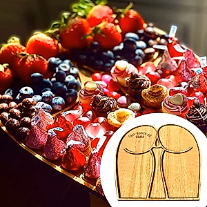 Askfairy Funny Aperitif Board, Unique Solid Wood Cheese Board and Charcuterie Boards, Wine Meat Cheese Platter for Party