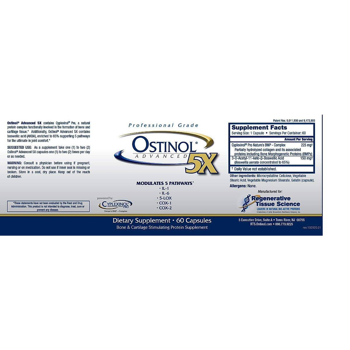 ZyCal Bioceuticals Ostinol Advanced 5X 60 caps