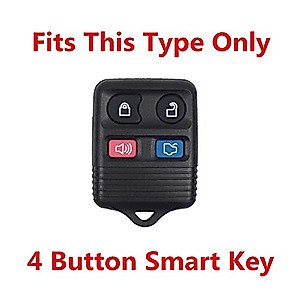 KAWIHEN Silicone Key Fob Cover Compatible with Ford Mustang Edge Escape Expedition Explorer Focus Escort Lincoln Mercury CWTWB1U331