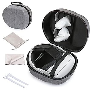 VR Headset Carrying Case,for Oculus Quest 2 All-in-One VR Gaming Headset and Touch Controllers,Gaming Accessories Compatible with Oculus Quest 2