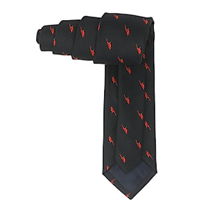 MENDEPOT Red Birds Pattern Necktie With Gift Box Northern Cardinal Pattern Tie