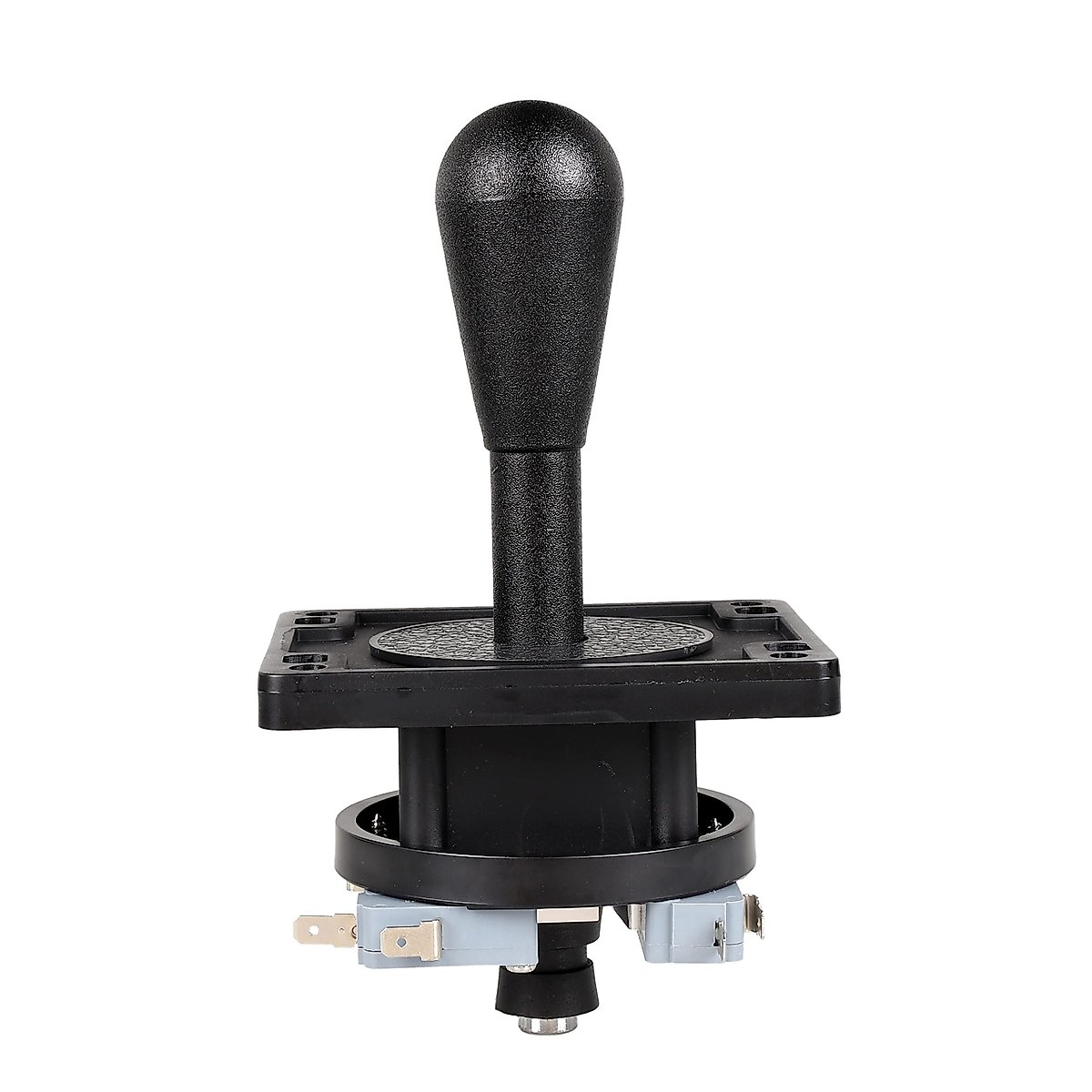 EG STARTS American Style Arcade Competition 2Pin Joystick BLACK Switchable From 8 Ways Operation, Elliptical Black Handle, Precision 8-Way 187" (4.8mm) terminal