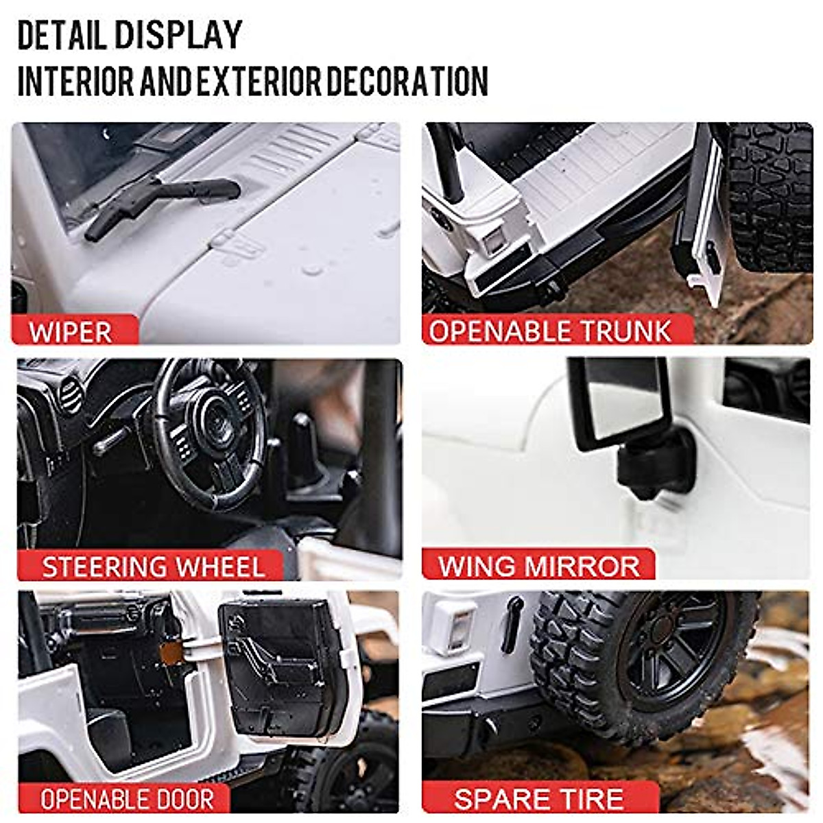 GoolRC f1 rc car, 1/14 Scale 2.4ghz Remote Control car, 4wd 30km/h high Speed Racing car, All terrains Off Road rc Monster Vehicle Truck Crawler with led Light for Kids and Adults (Orange Hardtop)