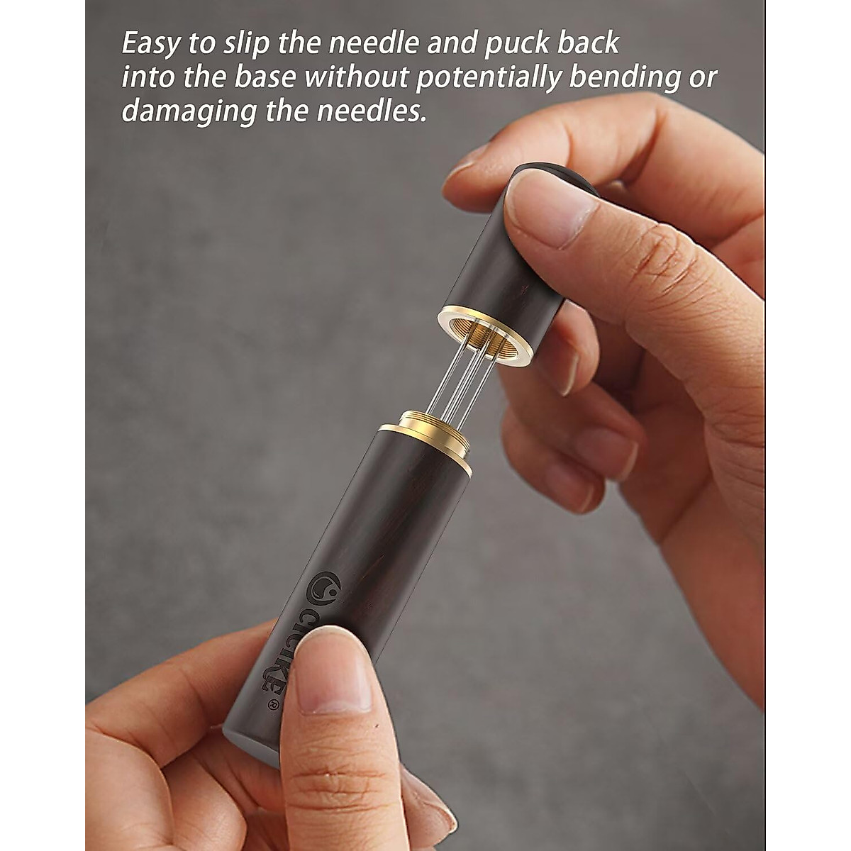 Cicike WDT Tool Espresso, Compact and Portable Lipstick Shape Design, Espresso Distribution Tool, Espresso Stirrer, Nature Wood Handle with Protective Case