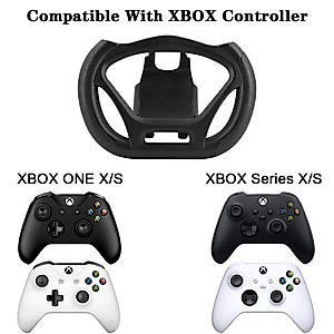 Xbox Series Gaming Racing Wheel, Meagadream Steering Wheel with 4 Table Suction Cup for Microsoft Xbox Series S/X, Xbox One/Xbox One S/Xbox One X Controller (Controller Not Included)