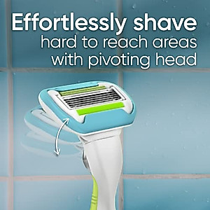 Gillette Venus Extra Smooth Womens Razor Blade Refills, 6 Count, Designed for a Close, Smooth Shave, light blue