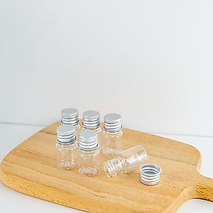 Jarvials 5ml Clear Plastic Bottle With Aluminium Screw Cap Empty Small Plastic Bottle with Screw Cap 100pcs