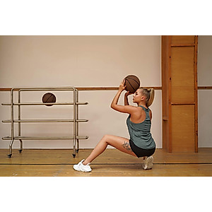 icyzone Workout Tank Tops for Women - Athletic Yoga Tops, Racerback Running Tank Top,Smoke Pine/Dusty Orange,Medium