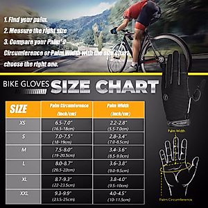 BIKINGMOREOK Cycling Gloves Bike Gloves Biking Gloves for Men Women,Touchscreen Full Finger Shock-Absorbing Mountain Bike Gloves,5MM Gel Pads MTB Road Bicycle Gloves for Running,Hiking-Gray-L