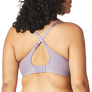 Bali Comfort Revolution Wireless Bra, Full-Coverage Wirefree Bra, Wireless Everyday Bra with Cool Comfort Fabric, Perfectly Purple Zag, 38B