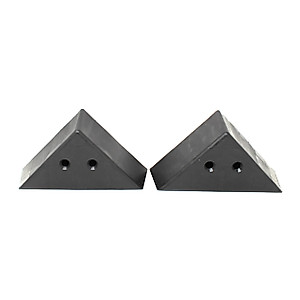JSP Manufacturing 3" Triangle Plastic Furniture Black Corner Legs - Sofa Couch Chair Ottoman (2 Legs)