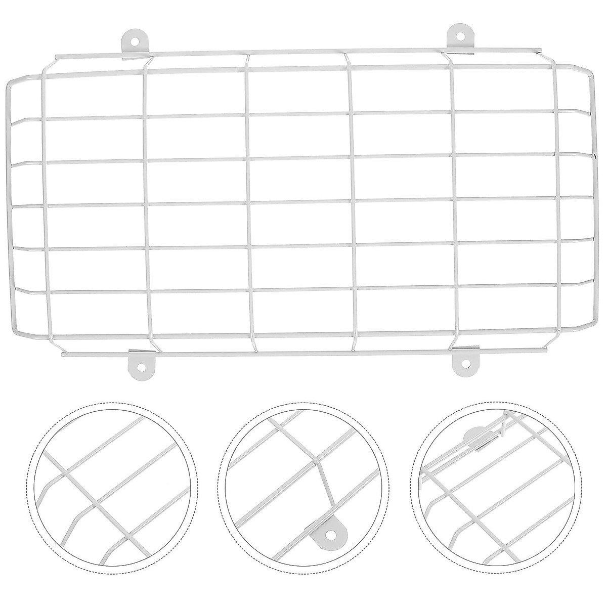 Angoily Wire Guard for Exit Sign Emergency Light Metal Wire Guard Damage Stopper Exit Sign Damage Cage Wall Mounted Emergency Signal Protective Cover (16.11X10.02X1.18 inch)